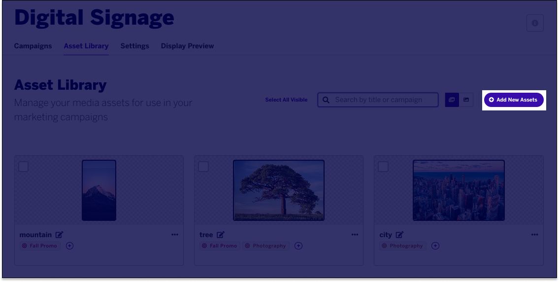 Uploading and Creating Signage Assets – Rockbot Support