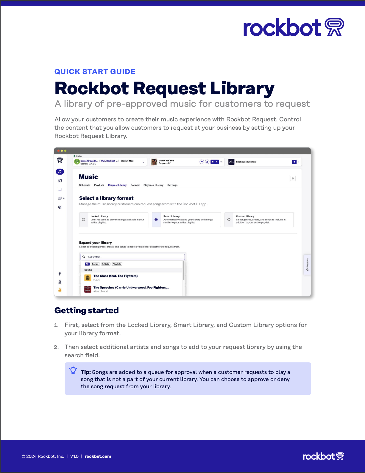 Rockbot Request Quick Start Guide – Rockbot Support